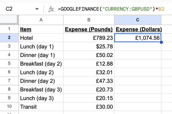Google Sheets Currency Conversion: Get Live Exchange Rates with One ...