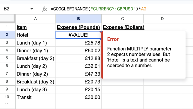 Google Sheets Currency Conversion: Get Live Exchange Rates with One ...